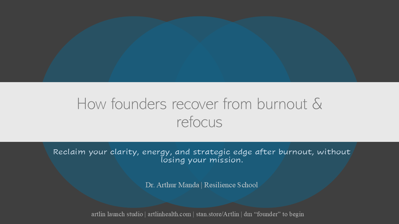 A guide to burnout recovery for biotech founders ‣ Artlin Health™